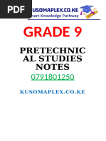 Grade 9 Pretechnical Studies Notes-1 | PDF | Waste | Wood