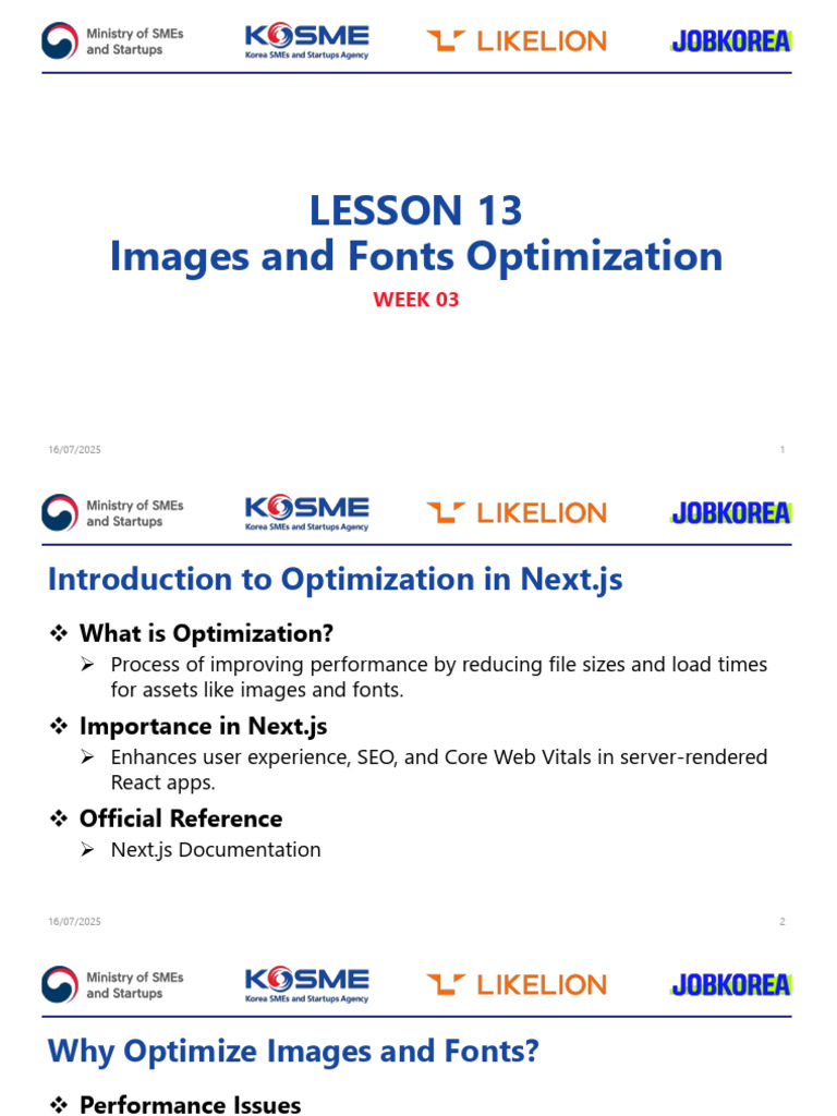 Week03 - Day 13 - Lesson 13 - Morning - Images and Fonts Optimization | PDF | Search Engine ...