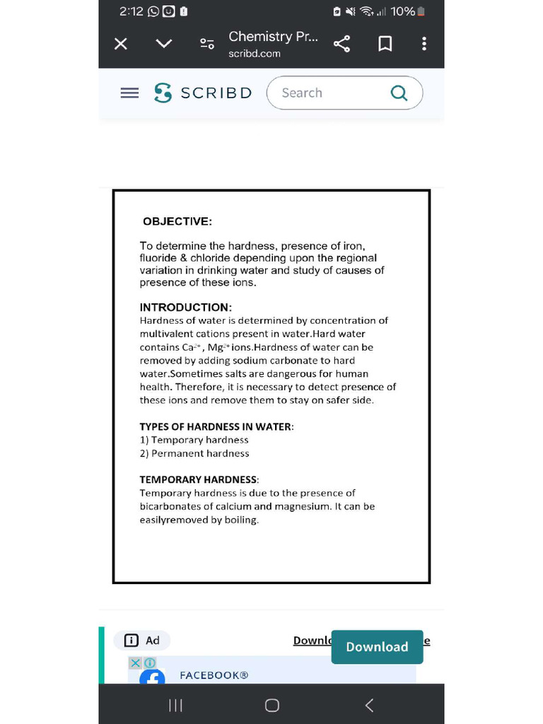 Chemistry Project | PDF