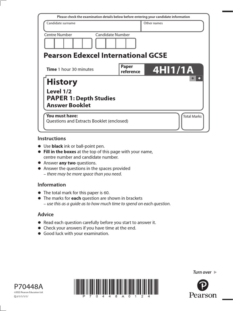 Edexcel GCSE History Exam Paper Guide | PDF | Vocational Education ...