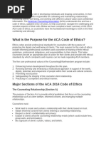 ACA Code of Ethics Overview 2024 | PDF | Confidentiality | Informed Consent