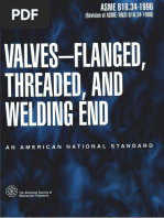 ASME B16.34 Valve Pressure Classes | PDF | Valve | Steel