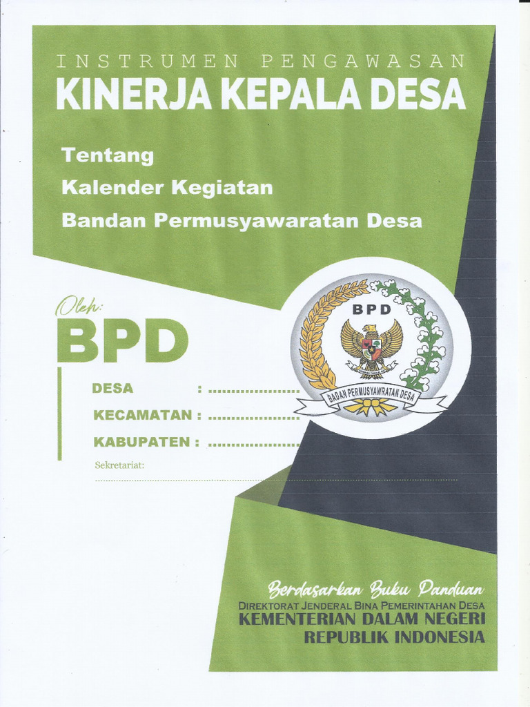 Kalender Kegiatan BPD Di Desa | PDF