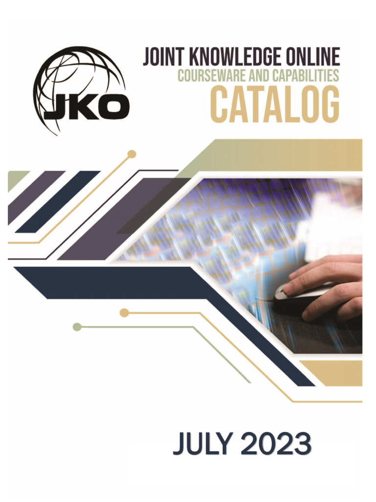 JKO Course Catalog Military | PDF | Educational Technology