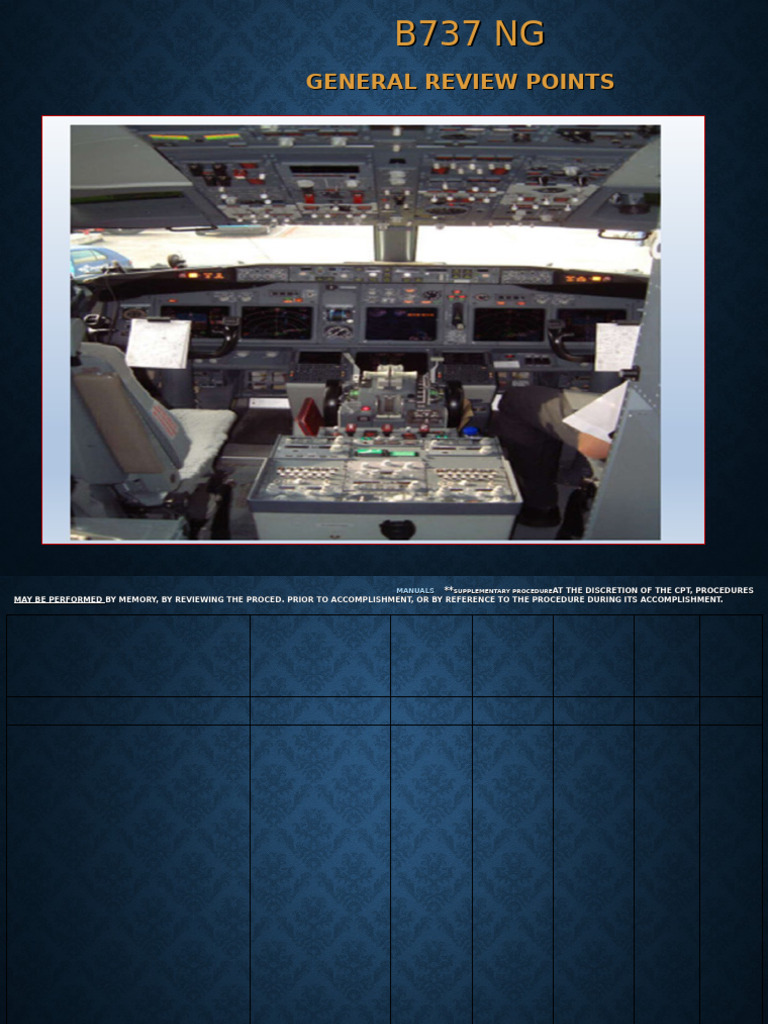 B737 NG General Review and Procedures | PDF | Flight Control Surfaces ...