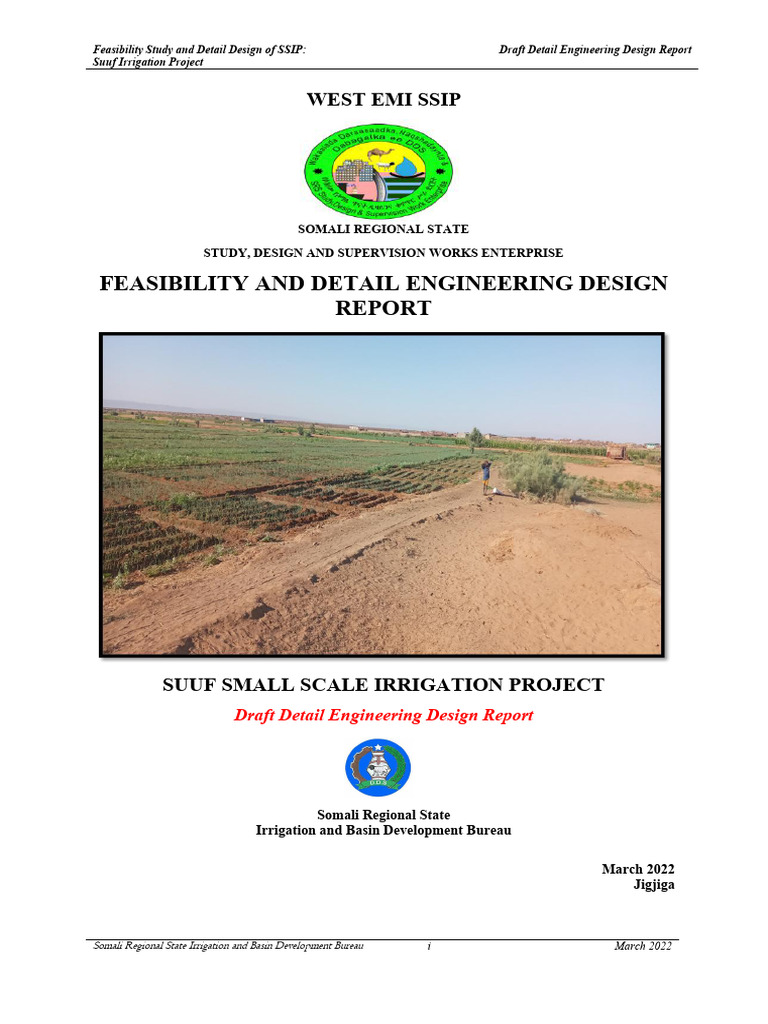 Suuf Irrigation Project Design Report | PDF | Drainage Basin ...