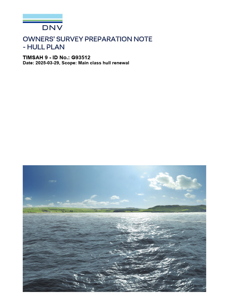 Owner Survey Preparation Note - Hull Plan | PDF