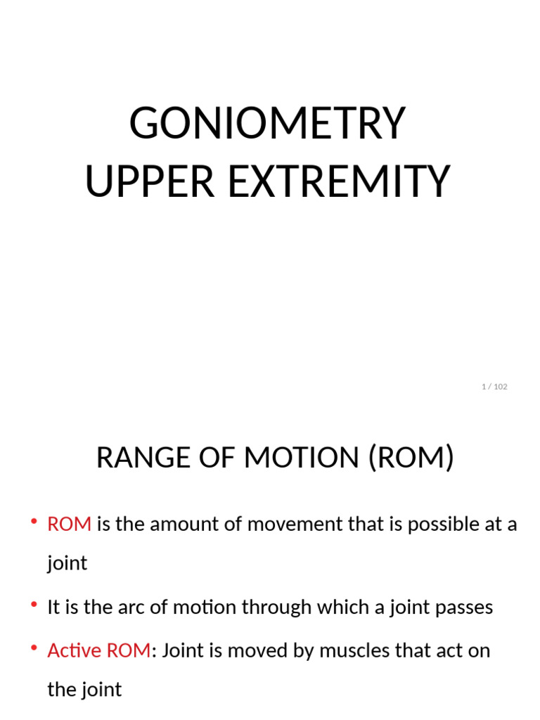 Ankle Goniometry and ROM Assessment | PDF | Anatomical Terms Of Motion ...