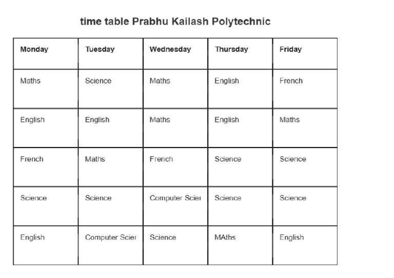 Timetable Generator for All Needs | PDF