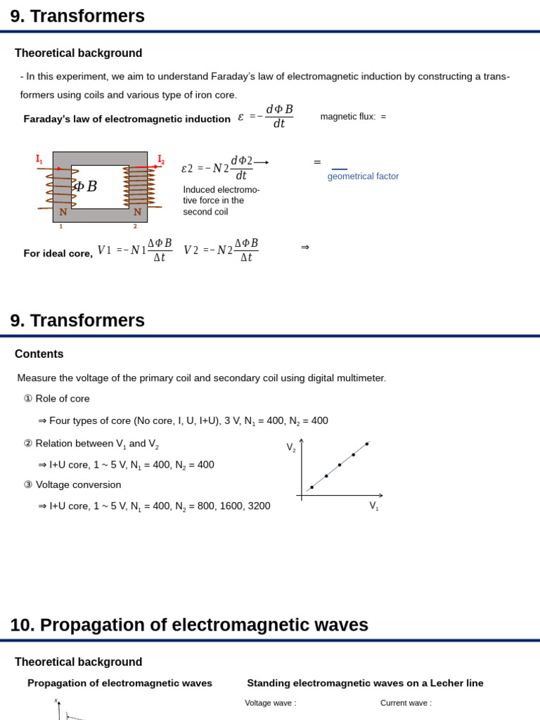 Transformers, 10. Propagation of Electromagnetic Waves | PDF ...