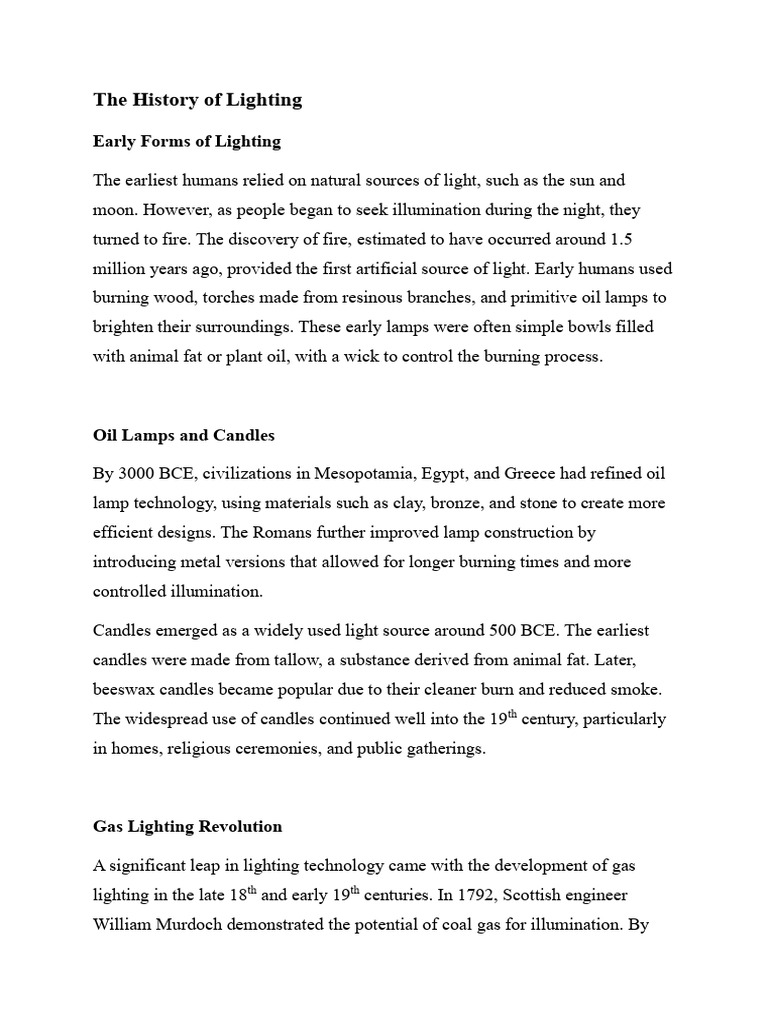 Evolution of Lighting Technologies | PDF | Lighting | Incandescent ...