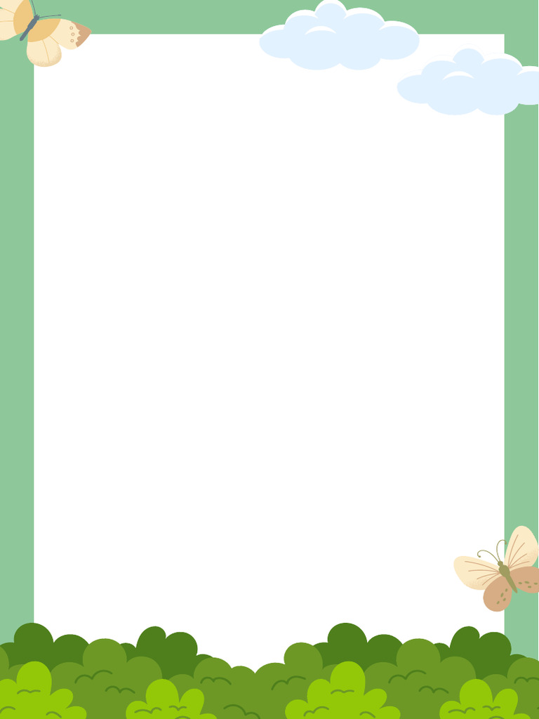 Green White Simple Blank Note Page Border Document | PDF