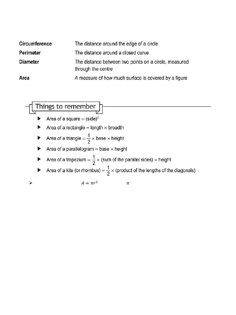 Area and Perimeter of 2D Shapes | PDF