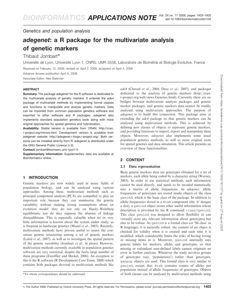 Bioinformatics 24-11-1403 | PDF | Principal Component Analysis | R ...