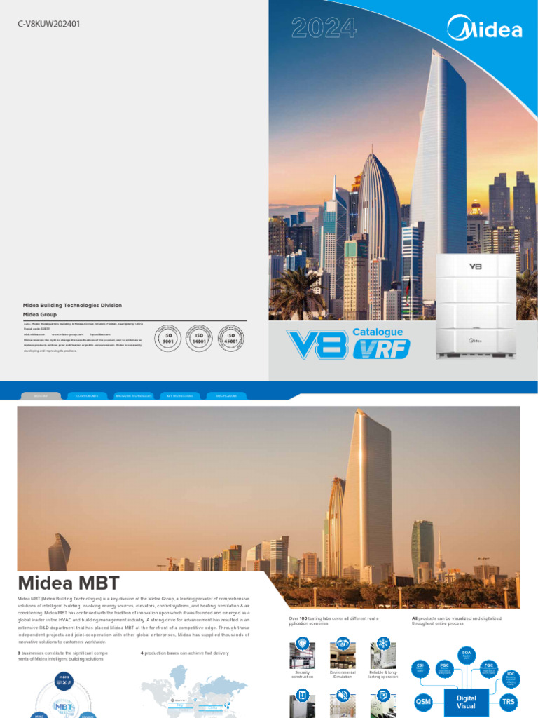 Midea VRF V8 Catalogue Overview | PDF