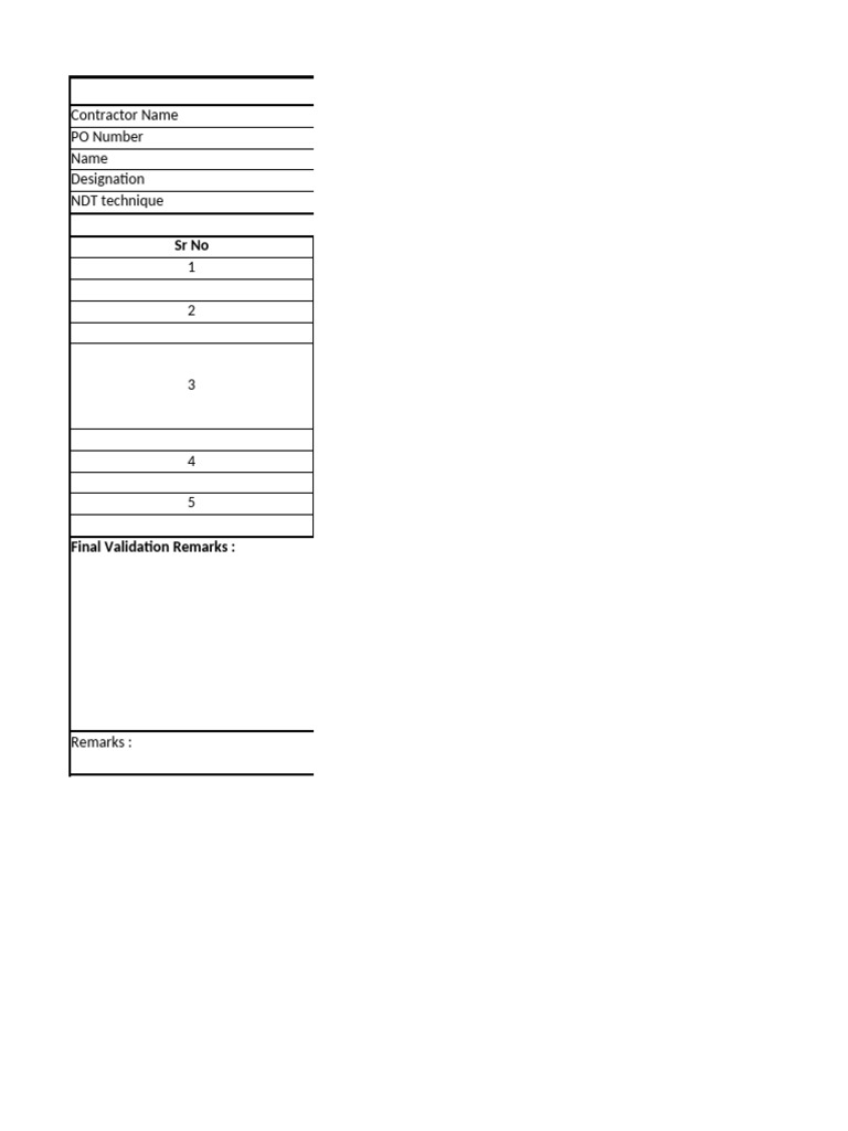 NDT Technician Trade Validation Checklist | PDF | Nondestructive Testing