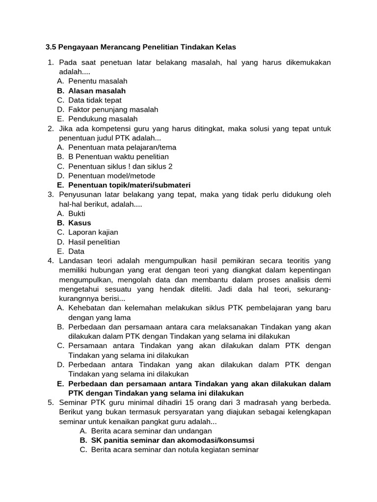 3.5 Pengayaan Merancang Penelitian Tindakan Kelas | PDF