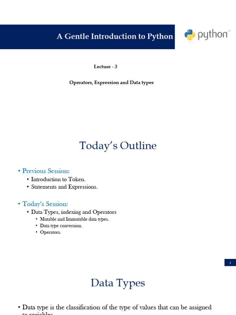 Lecture 3 Operators Expression and Data Types | PDF | Data Type | String (Computer Science)