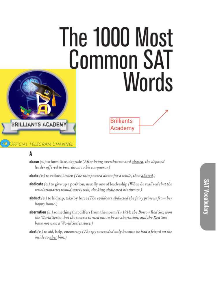 SAT Words | PDF