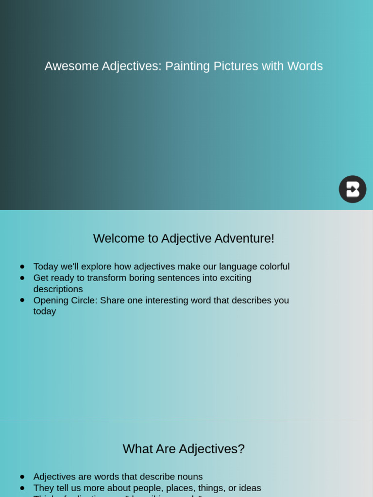 Mastering Adjectives for Descriptive Writing | PDF