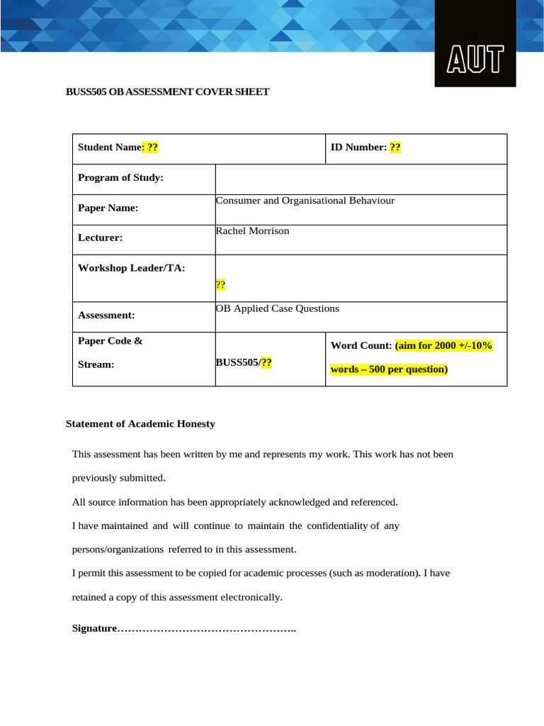 Template OB Assessment S2 2023 FINAL-2.edited | PDF | Organizational ...