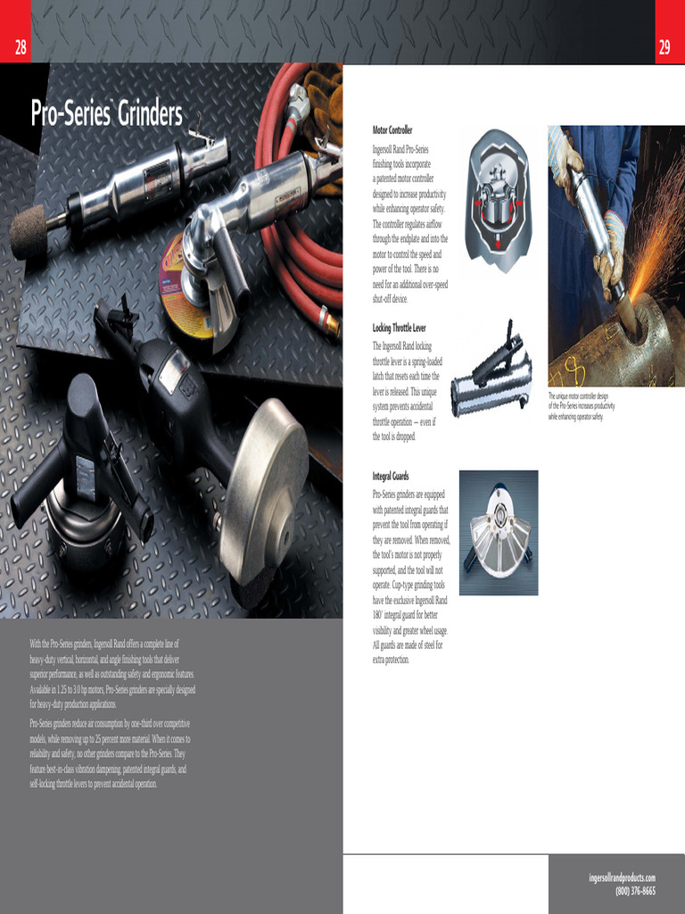 Ingersoll Rand Pro-Series Grinders Overview | PDF | Mill (Grinding ...