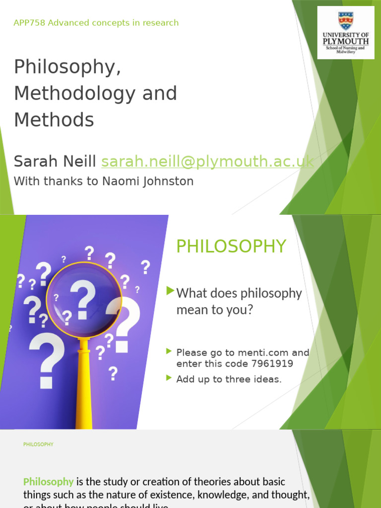 Advanced Research Philosophy & Methodology | PDF | Methodology | Reality
