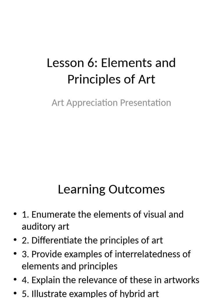 Elements and Principles of Art | PDF