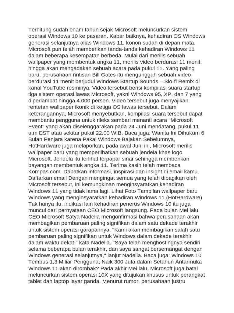 Tanda Kehadiran Windows 11 | PDF