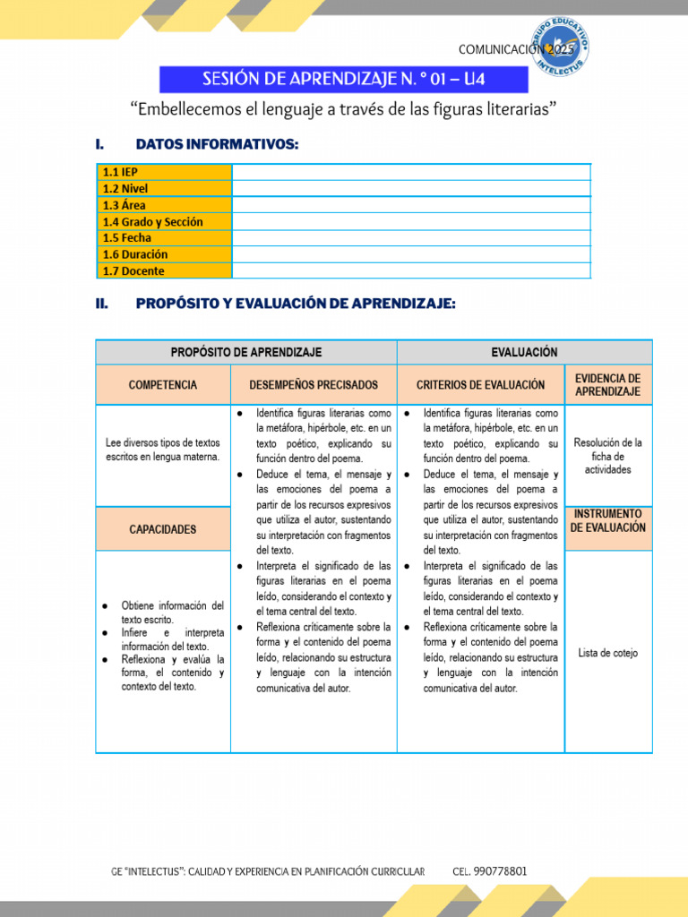 Sesión 01-U4 | PDF | Aprendizaje | Enseñando