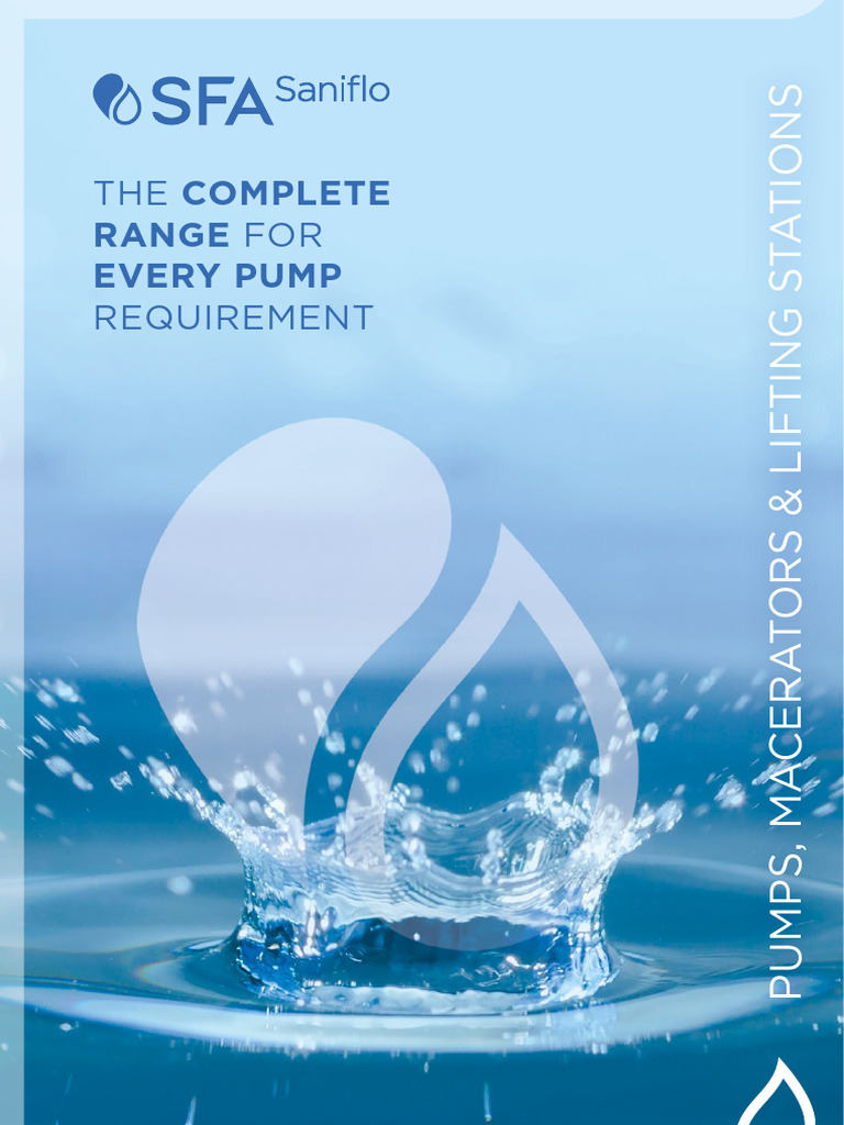 SFA Saniflo Pumps, Macerators & Lifting Stations | PDF | Water ...