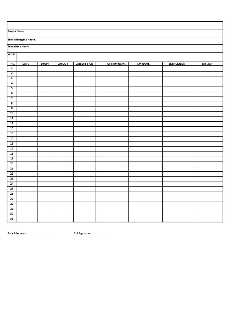 Attendance Sheet Inspire Events | PDF