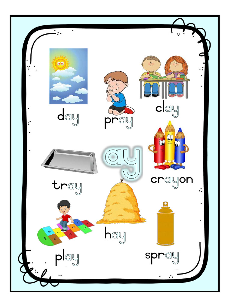 A3 Ay Words Pastel Blue | PDF