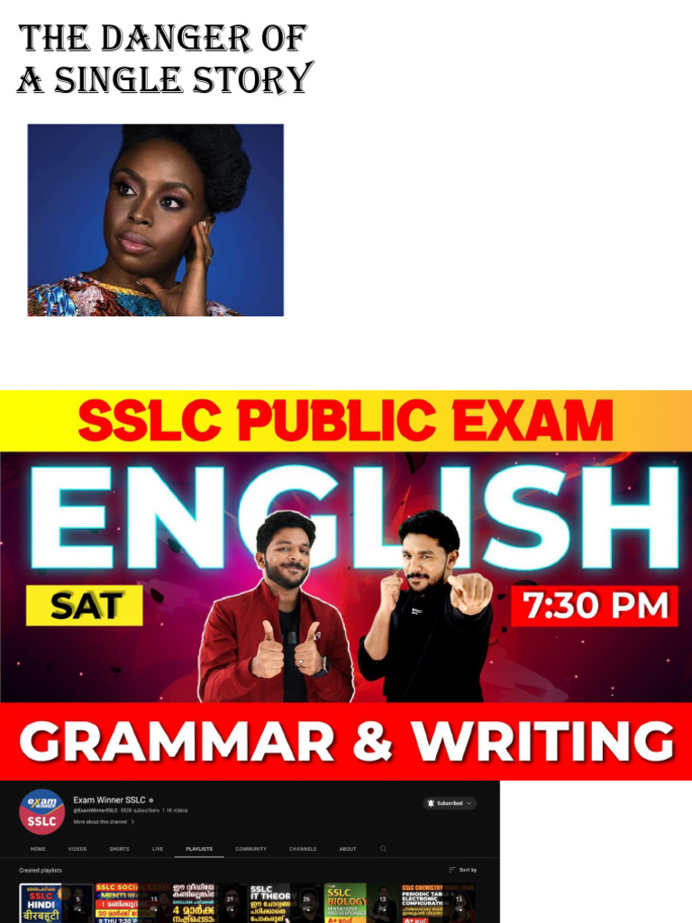 SSLC English Chapters Revision Note | PDF