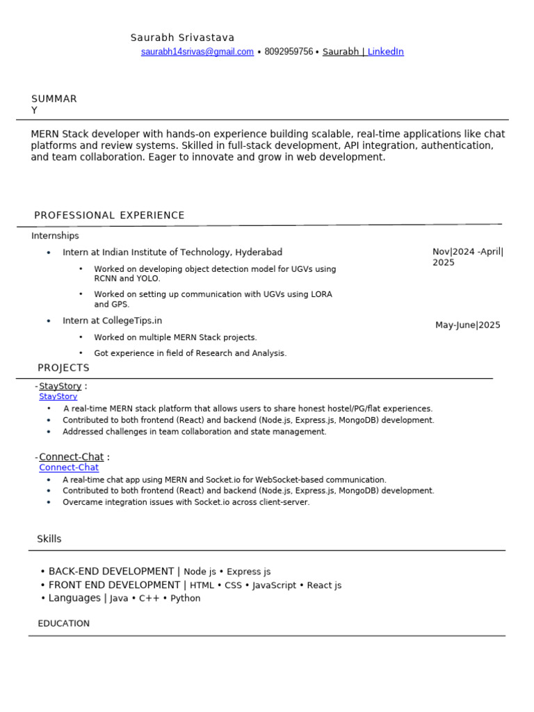 Introduction-Saurabh Srivastava 2 PDF | PDF