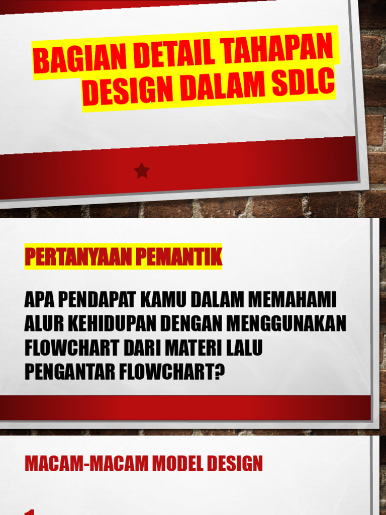 Bagian Detail Tahapan Design Dalam SDLC | PDF