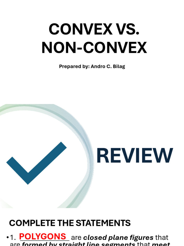 Convex vs. Concave Polygons Explained | PDF