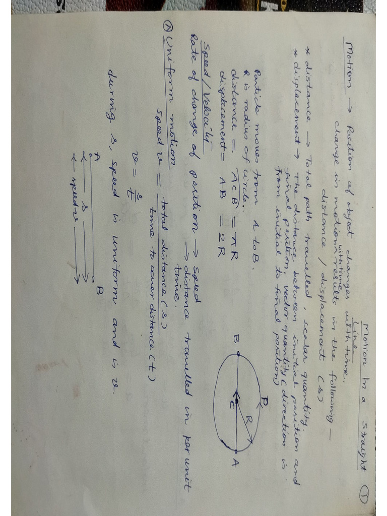 Motion Class 11 - St-Curve, Vt-Curve | PDF