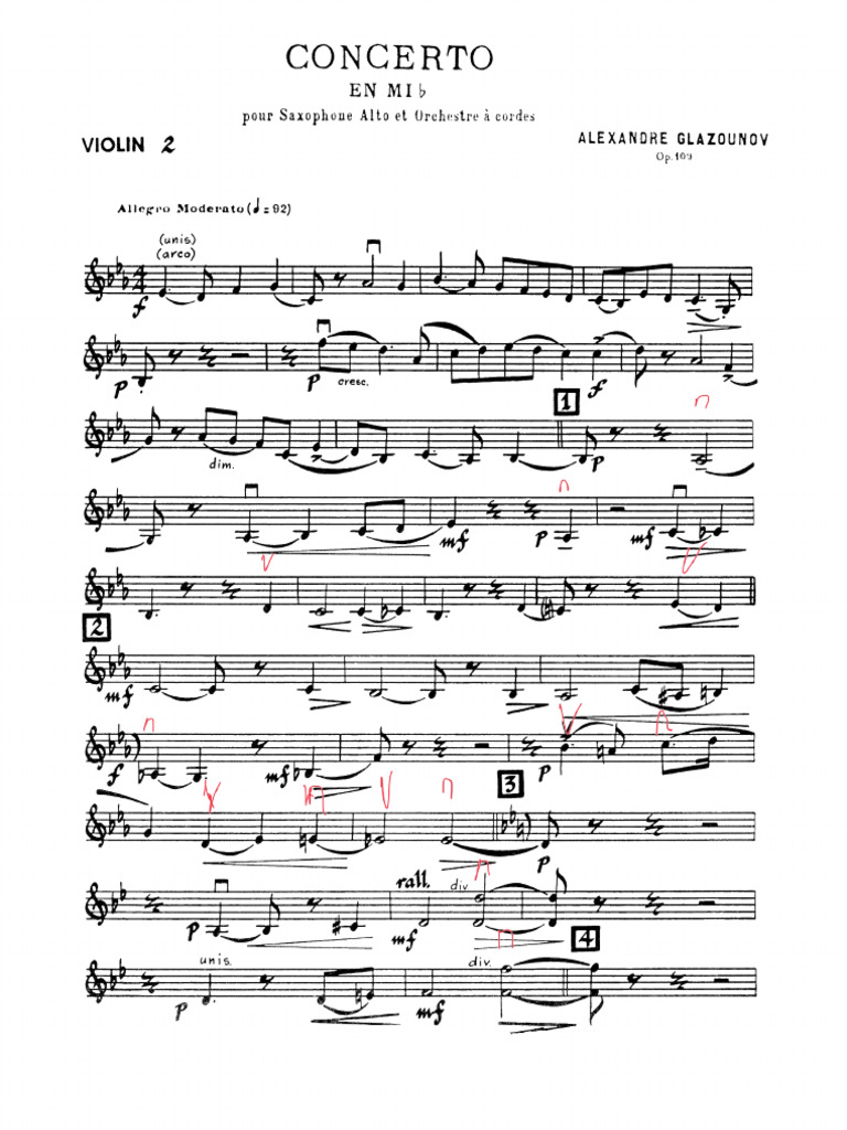 Glazunov 2º VLN | PDF