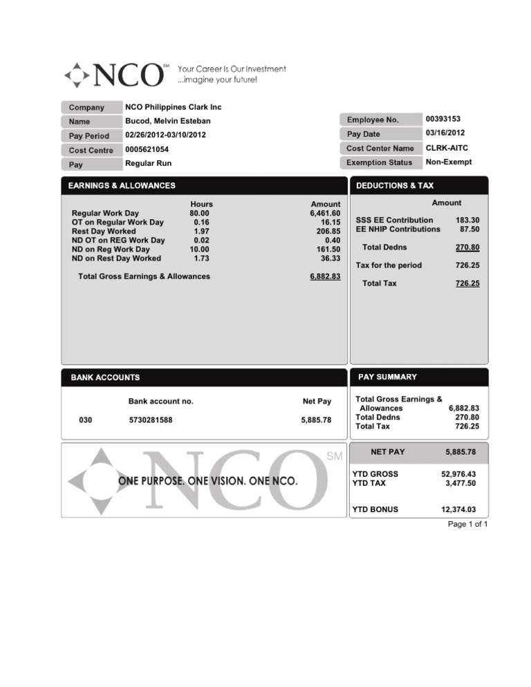 Walmart Paystub Example 2024 | PDF