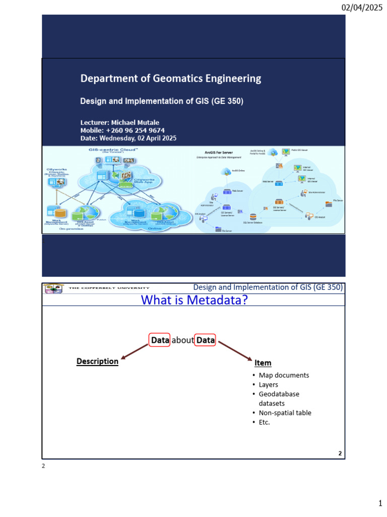 Understanding Metadata in GIS | PDF | Metadata | Geographic Information ...