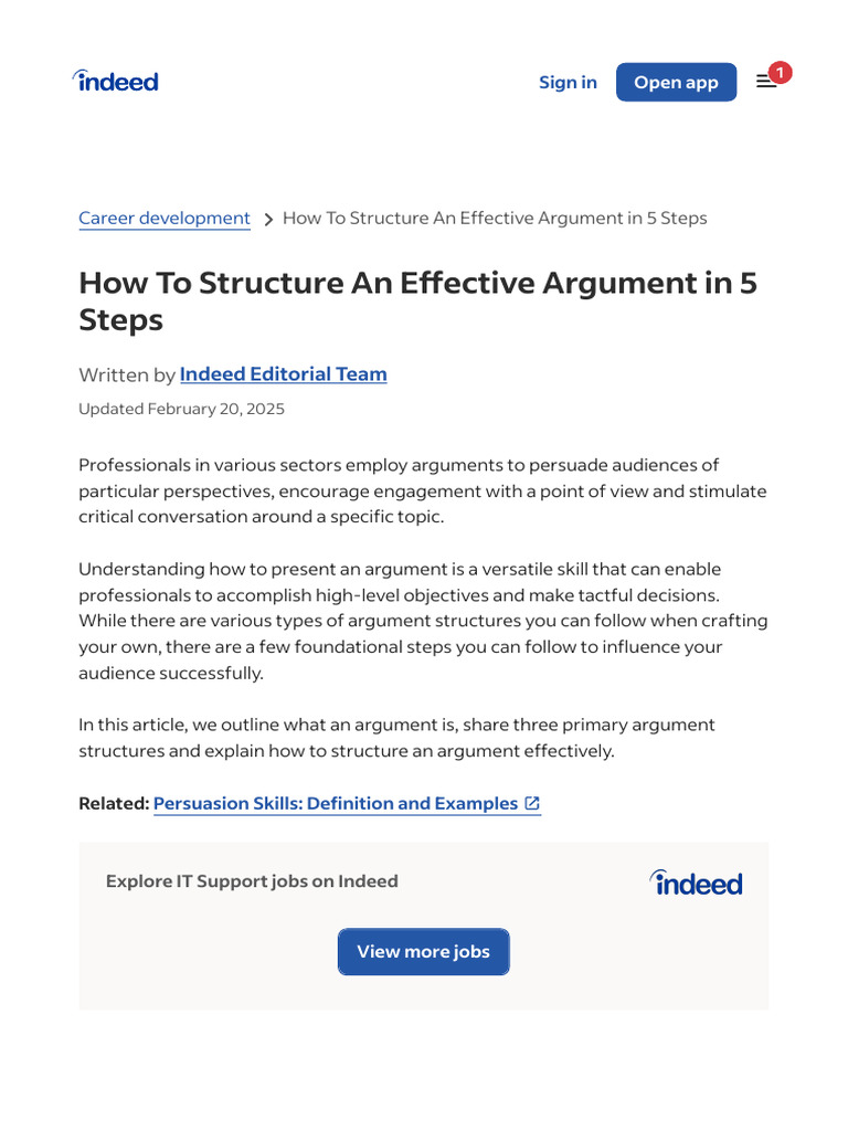 How To Structure An Effective Argument in 5 Steps | PDF | Argument | Reason