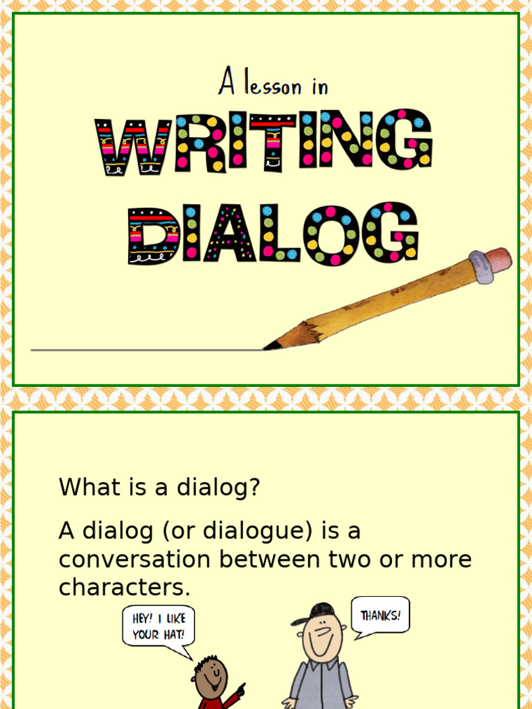 Writing Dialog | PDF