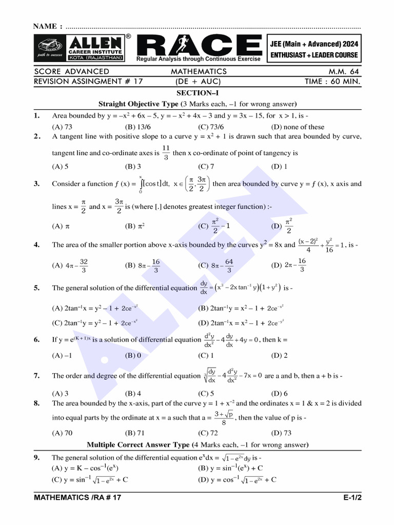 Revision Assignment #17 | PDF