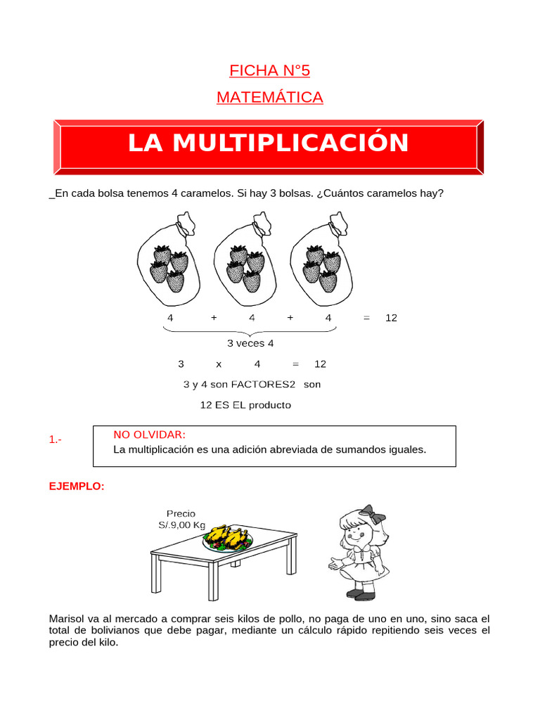 Que Es La Multiplicacion 1 | PDF | Multiplicación | Matemáticas discretas