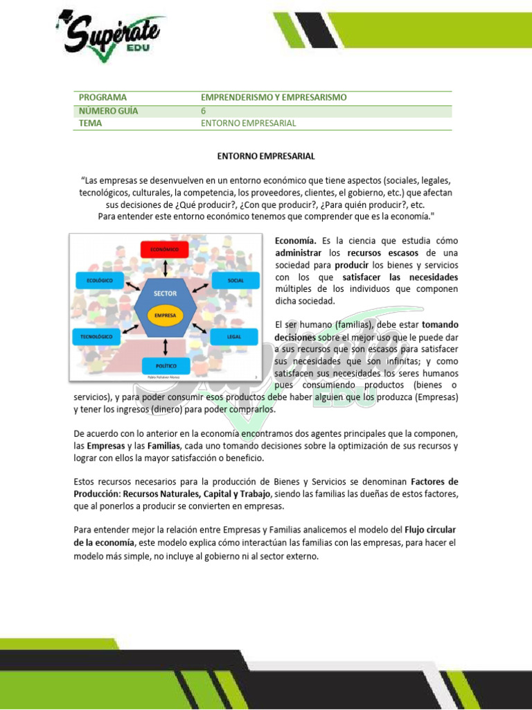 Guia 6. Entorno Empresarial | PDF | Business | Bienes