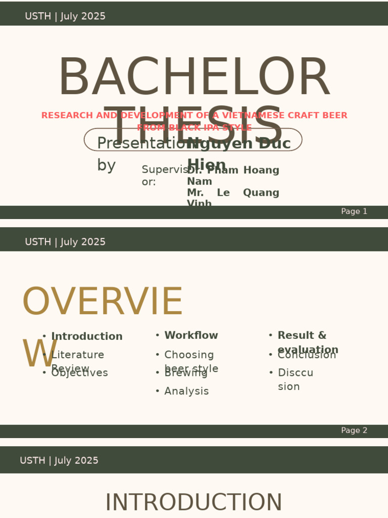 Vietnamese Black IPA Craft Beer Thesis | PDF | Hops | Beer