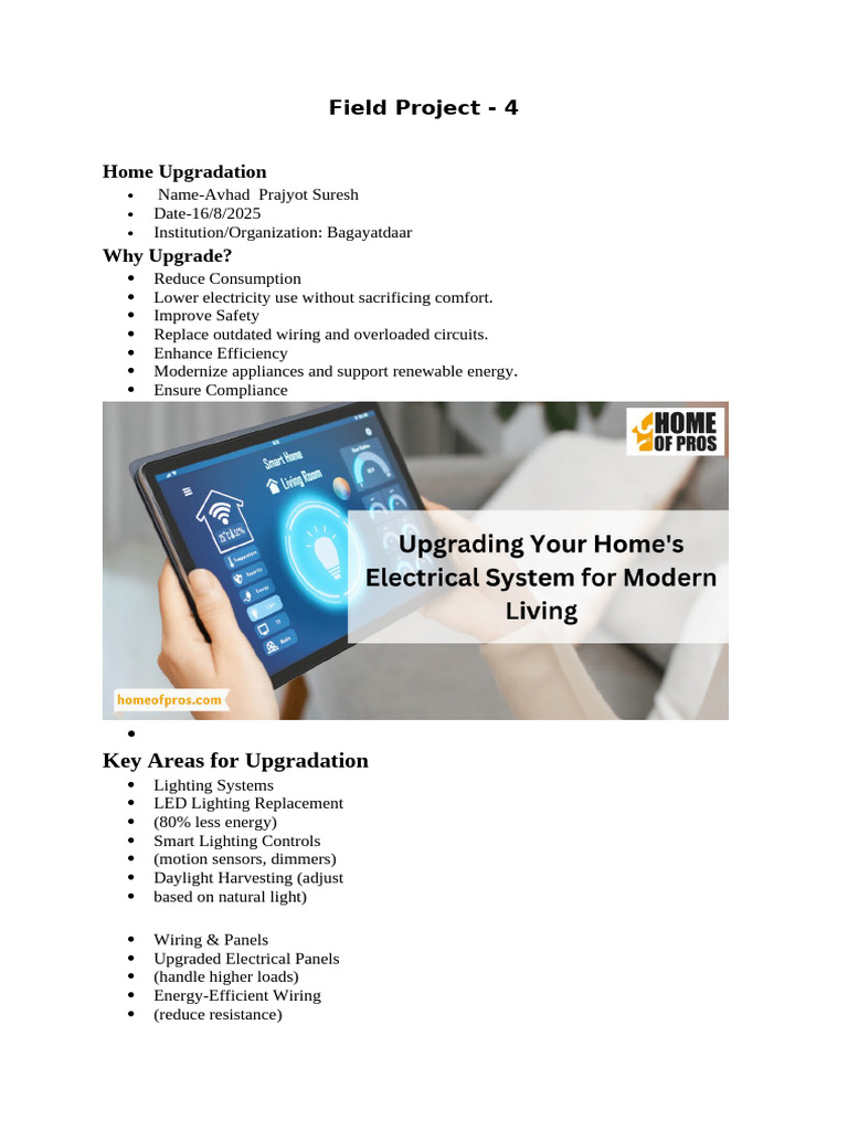 Field Project 4 Avha | PDF | Energy Conservation | Efficient Energy Use