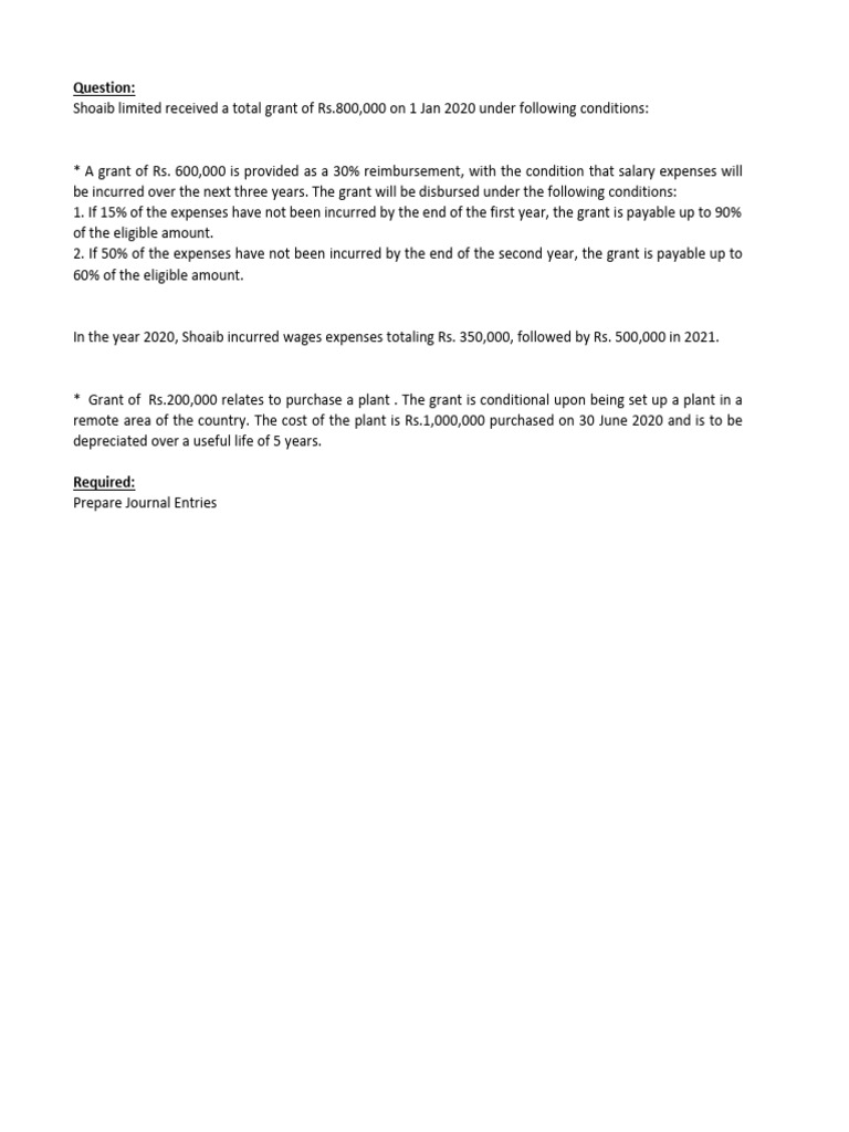 Government Grant Practice Question | PDF