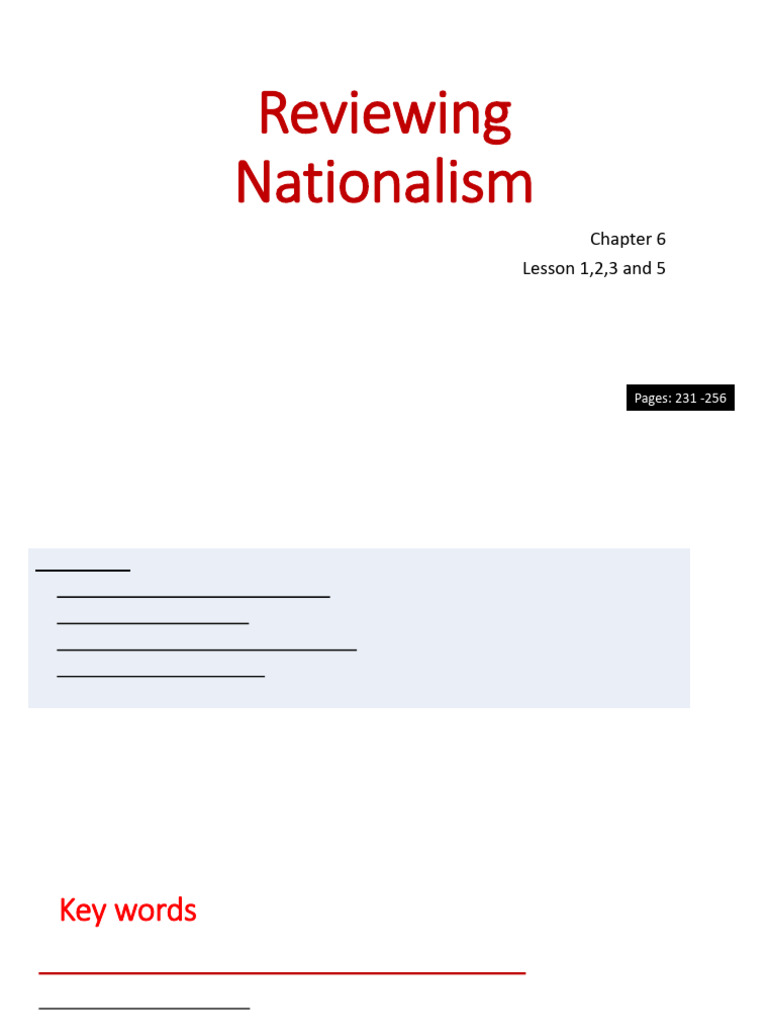 Lesson 13 Revision 2 Nationalism | PDF | Nationalism | Republicanism